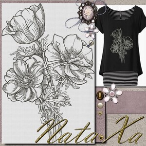 Anemone Flowers Machine Embroidery Design Set of 30 Files. Whole ...