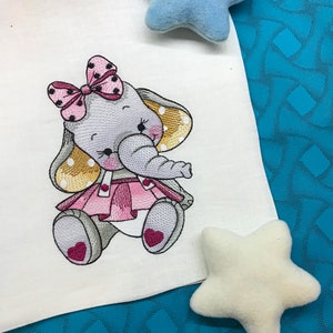Baby Girl Elephant Machine Embroidery Design Circus Babies Series 3 ...
