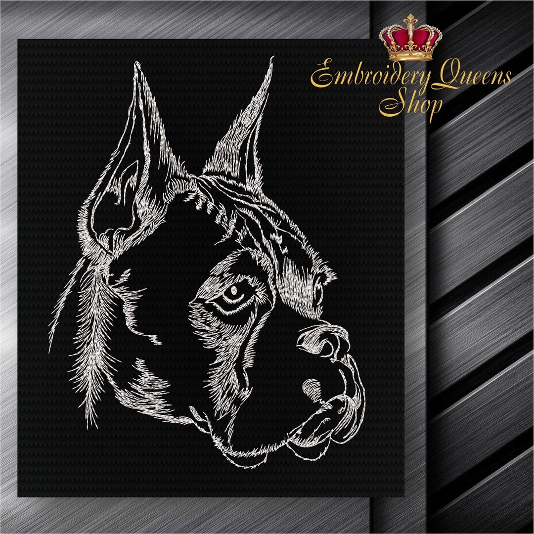 Dog Puppy Machine Embroidery Design Boxer 6 Sizes to Download Fit 6x8 ...