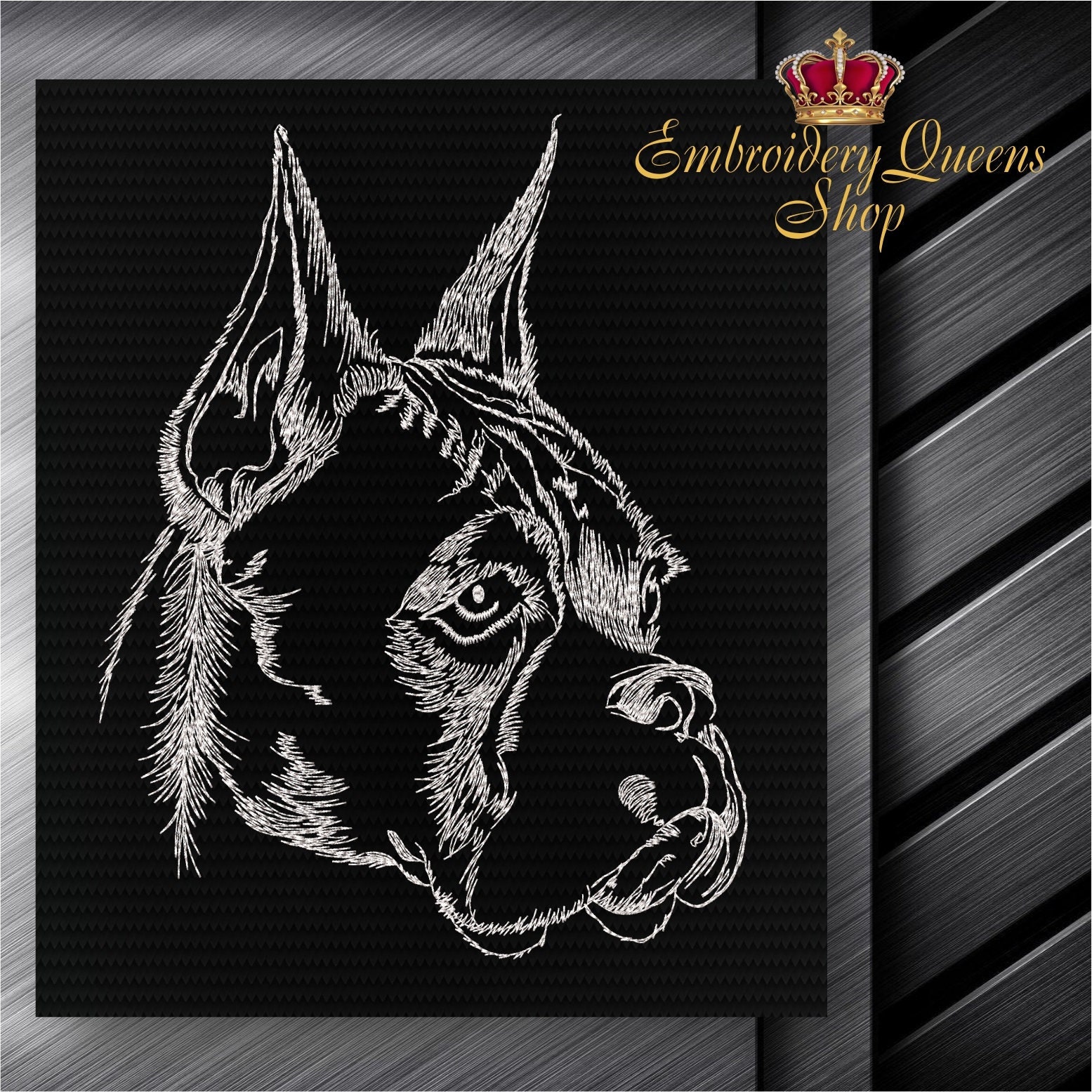 Dog Puppy Machine Embroidery Design Boxer 6 Sizes to Download - Etsy