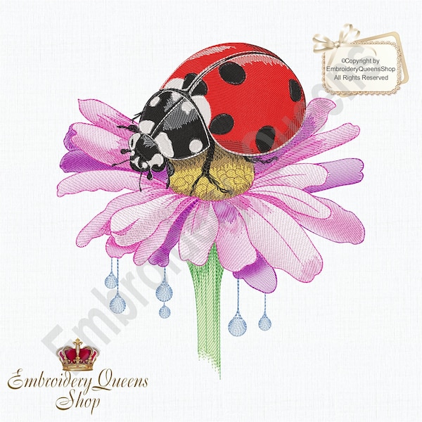 Ladybug Embroidery Design - Etsy