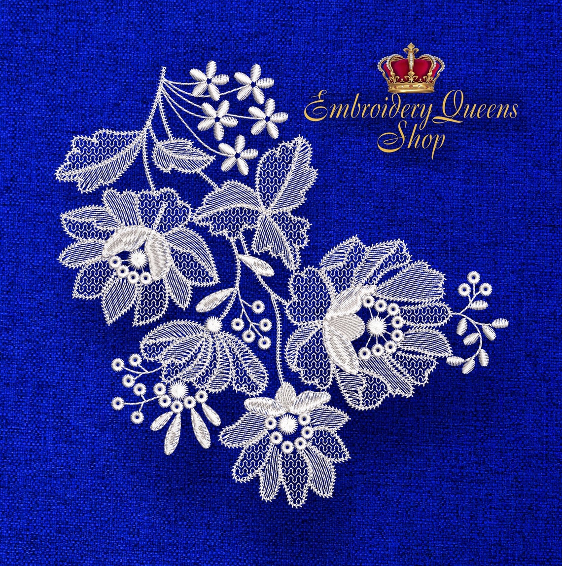 Boho Flowers Machine Embroidery Design. Lace Imitation. 4 Sizes to ...