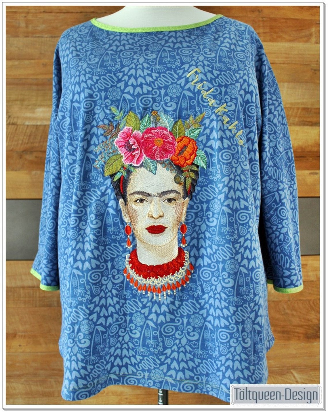 Frida Kahlo. Machine Embroidery Design. Face Head With Flower Head ...