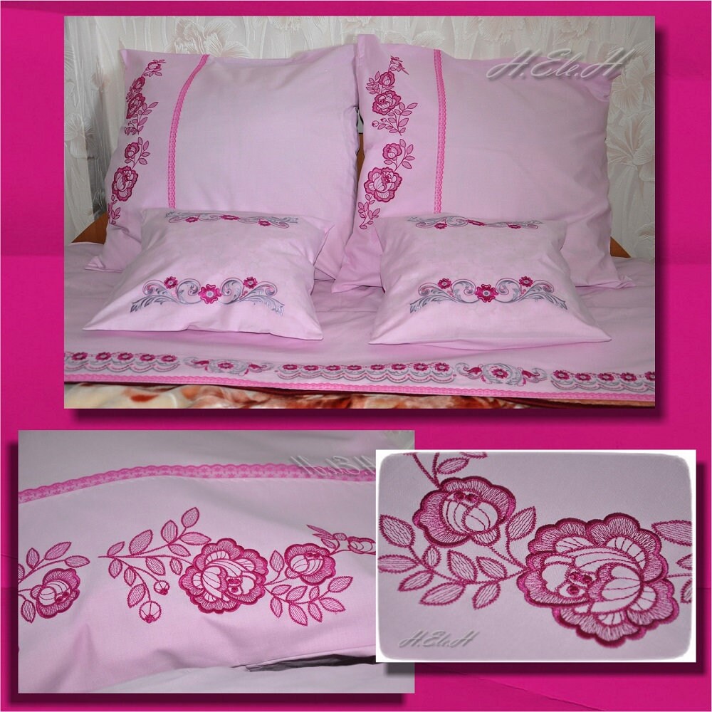 Beautiful Lace Roses 3 Machine Embroidery Designs Instant - Etsy