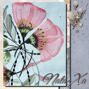 Summer Flowers Machine Embroidery Design 2 Sizes Fit 7x11.2" (180x280mm ...