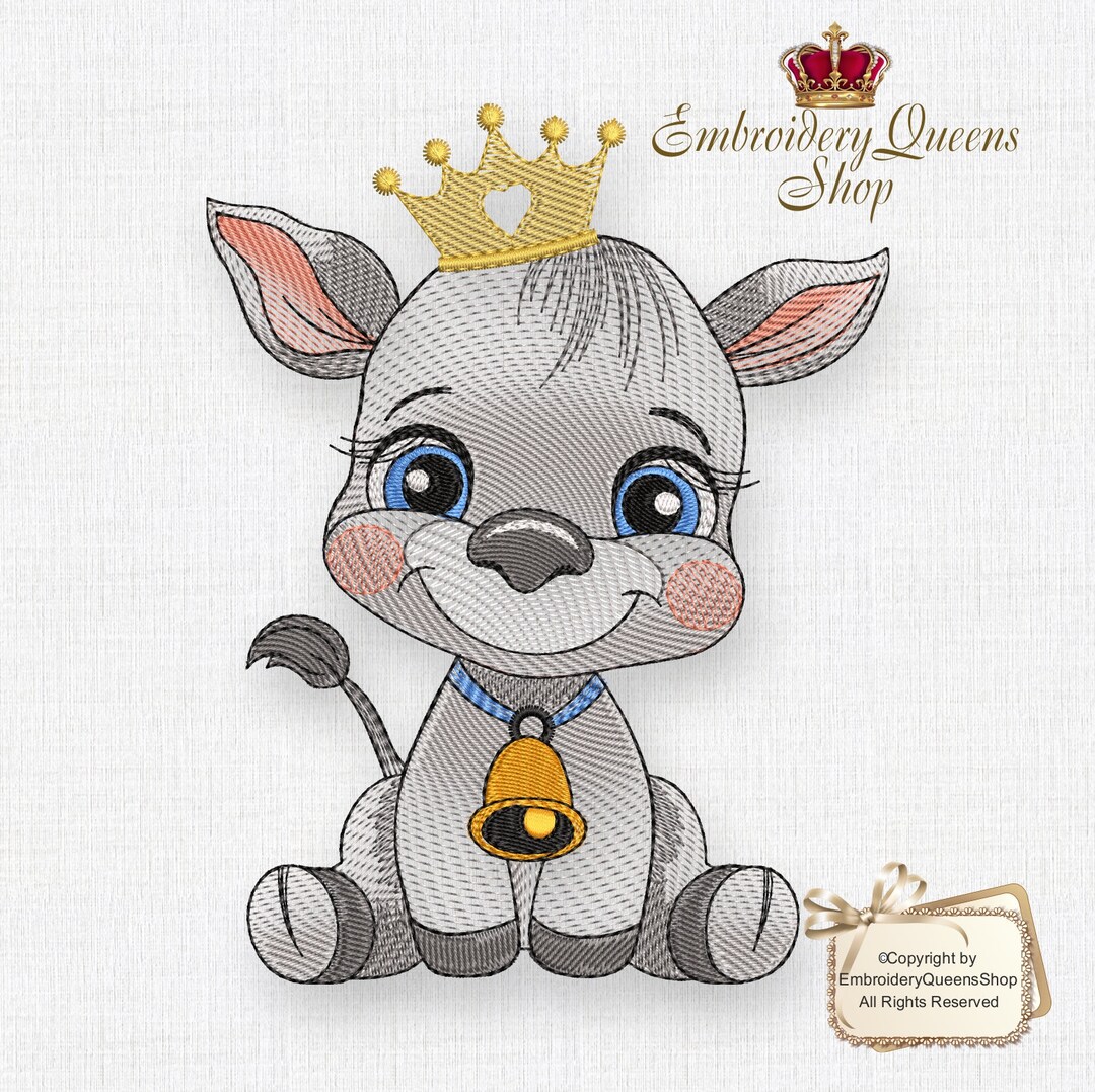 Baby Donkey Machine Embroidery Design Boy 3 Sizes to Download Farm ...