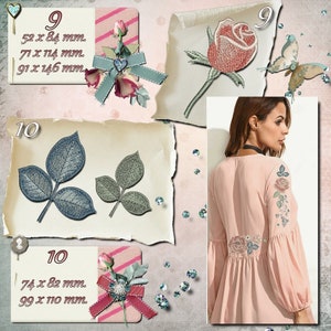 Rose Machine Embroidery Designs Set 16 Designs Different Sizes Fit 4x4 ...