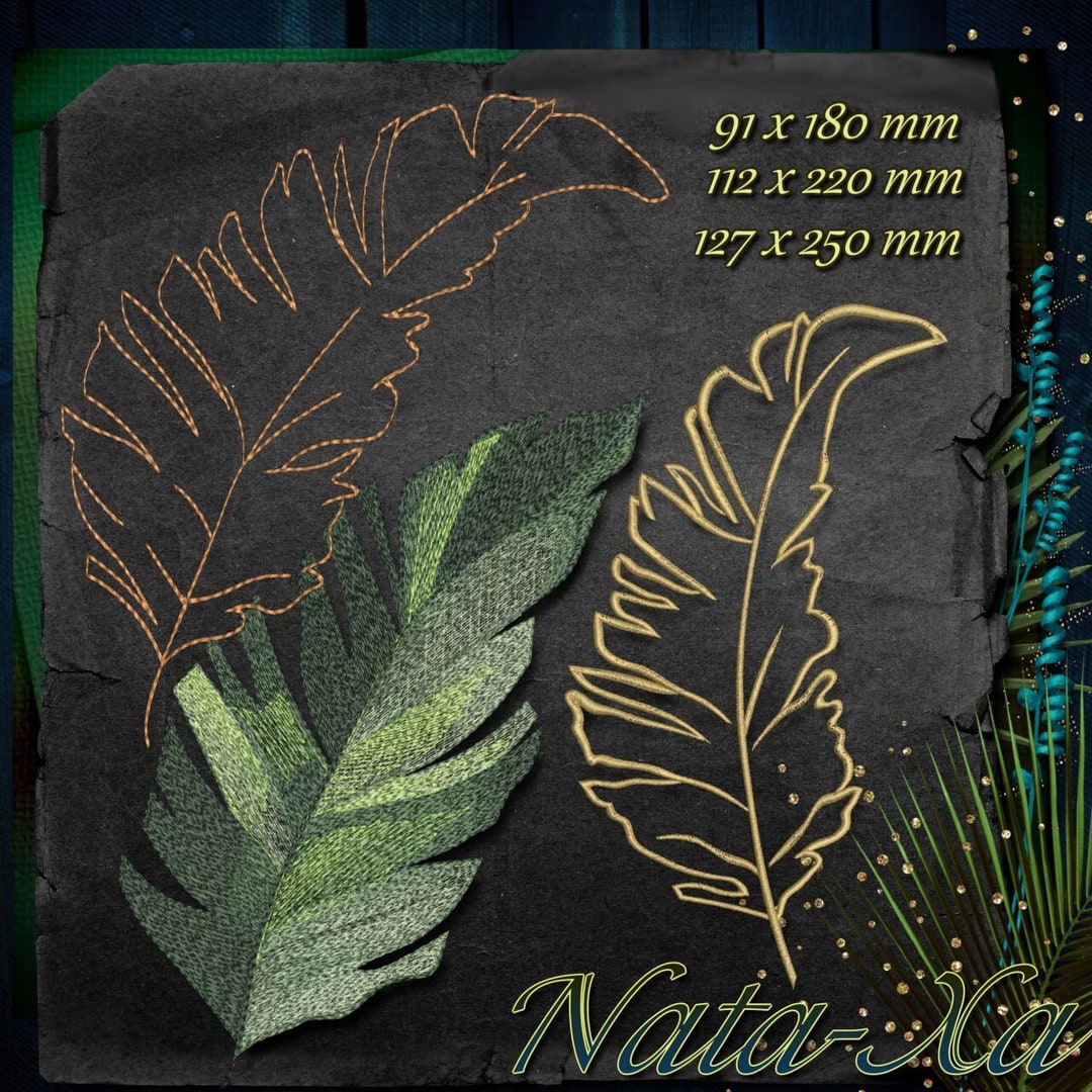 Fern Machine Embroidery Design Set Fit 5x7" (130x180mm) Hoop & Larger ...