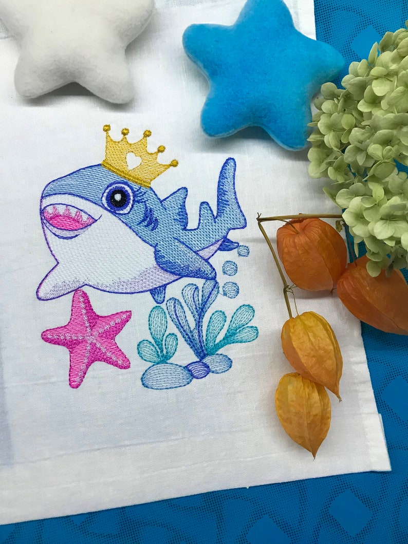 Baby Shark Machine Embroidery Design Ocean Babies Series 3 - Etsy