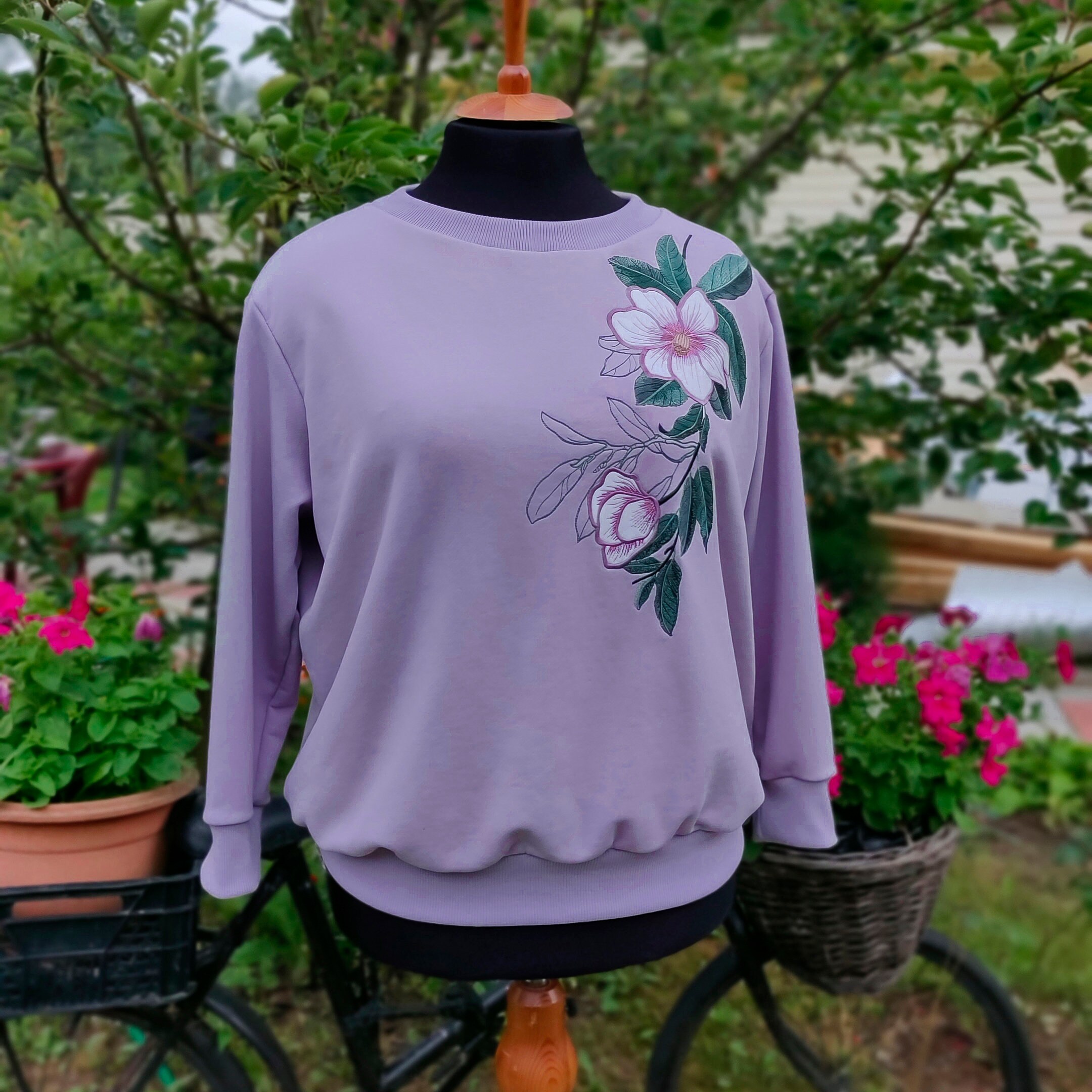 Magnolia Machine Embroidery Design Applique Embroidery - Etsy