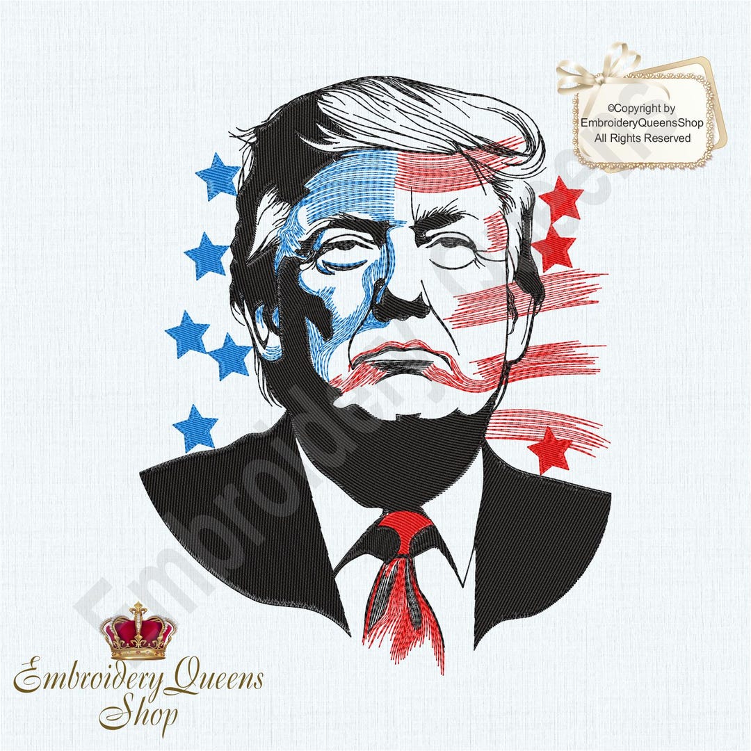MAGA Trump President Machine Embroidery Design 7 Sizes to Download Fit ...