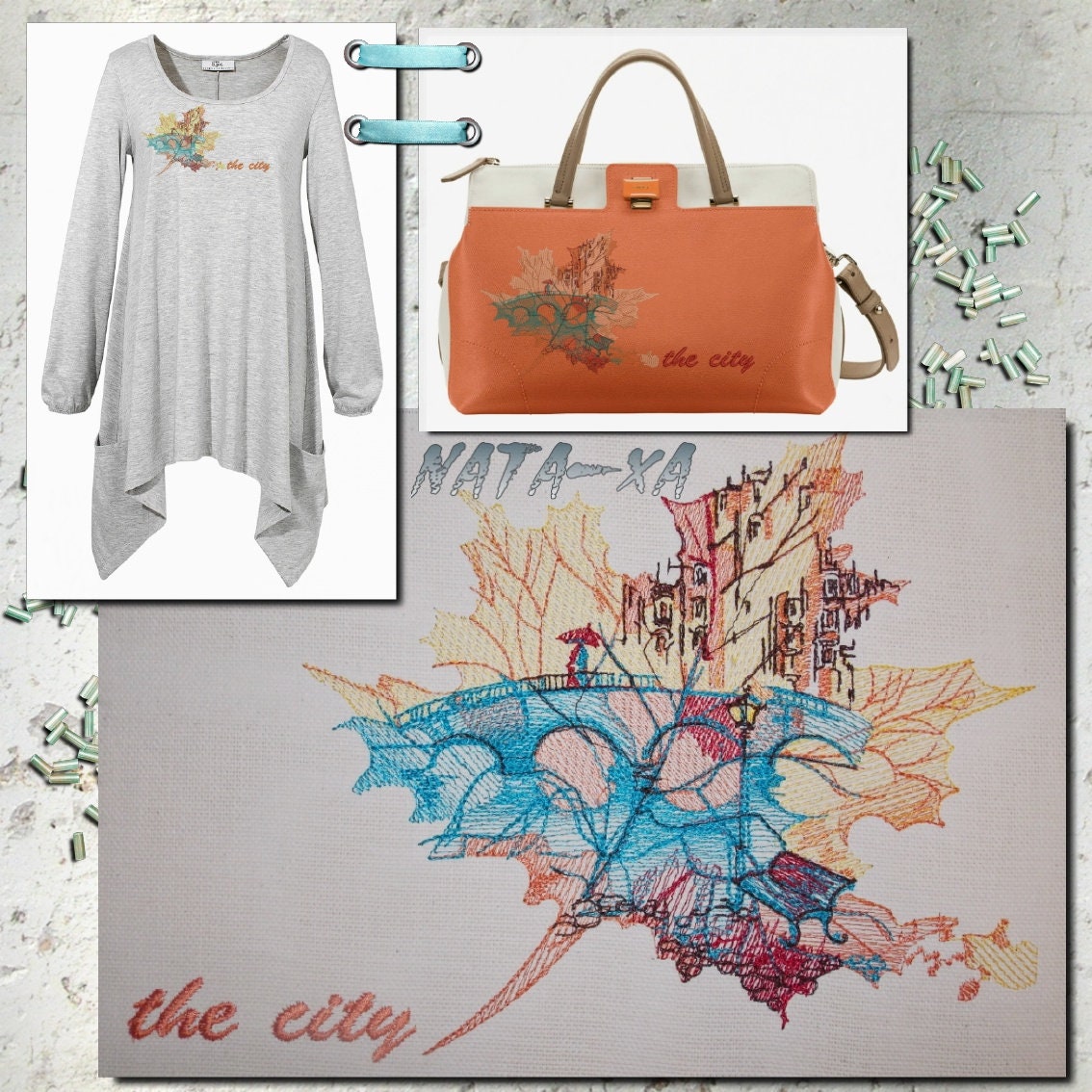 Machine Embroidery Design the Maple Leaf. City Scape Series. for Hoops ...