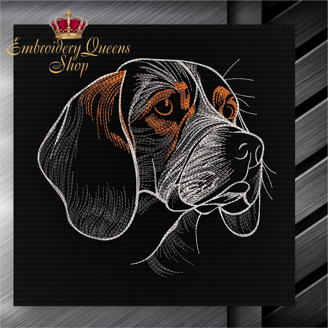 Dog Puppy Machine Embroidery Design Beagle 7 Sizes to Download Fit 6x6 ...