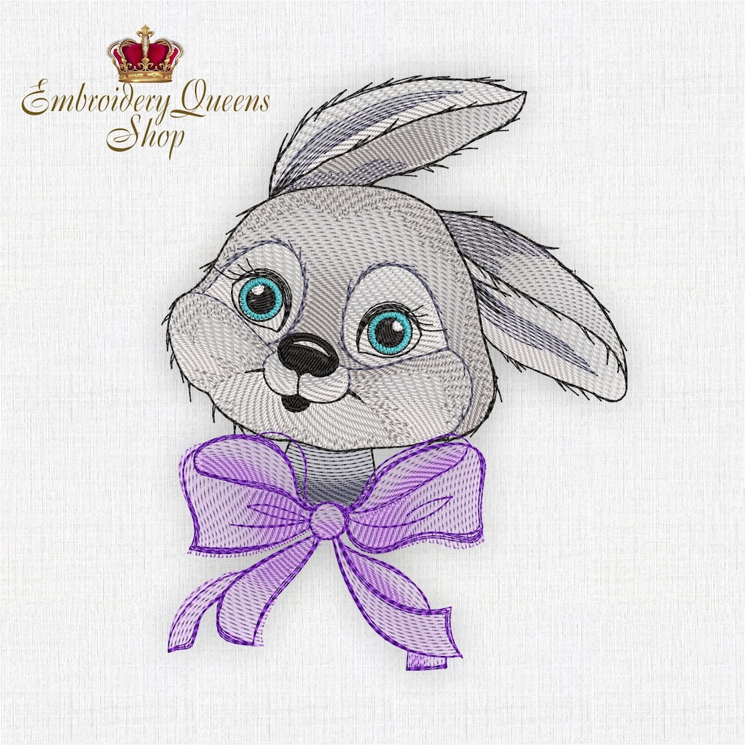 Easter Bunny Machine Embroidery Design 3 Sizes to Download Fit 5x7 ...