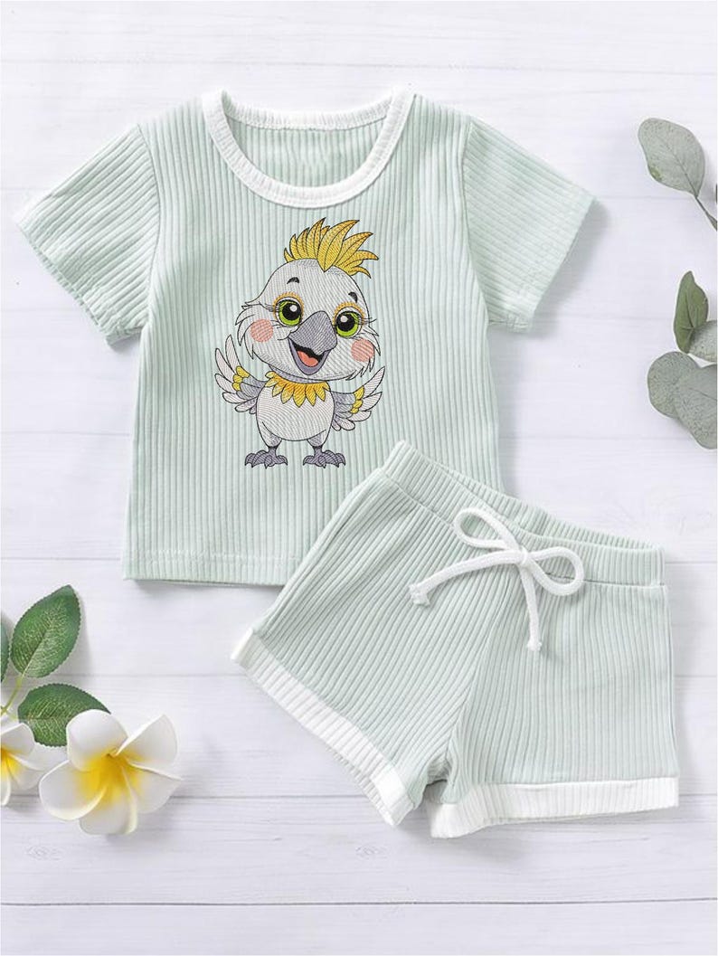 Baby Cockatoo Machine Embroidery Design Safari Babies Series 3 Sizes to ...
