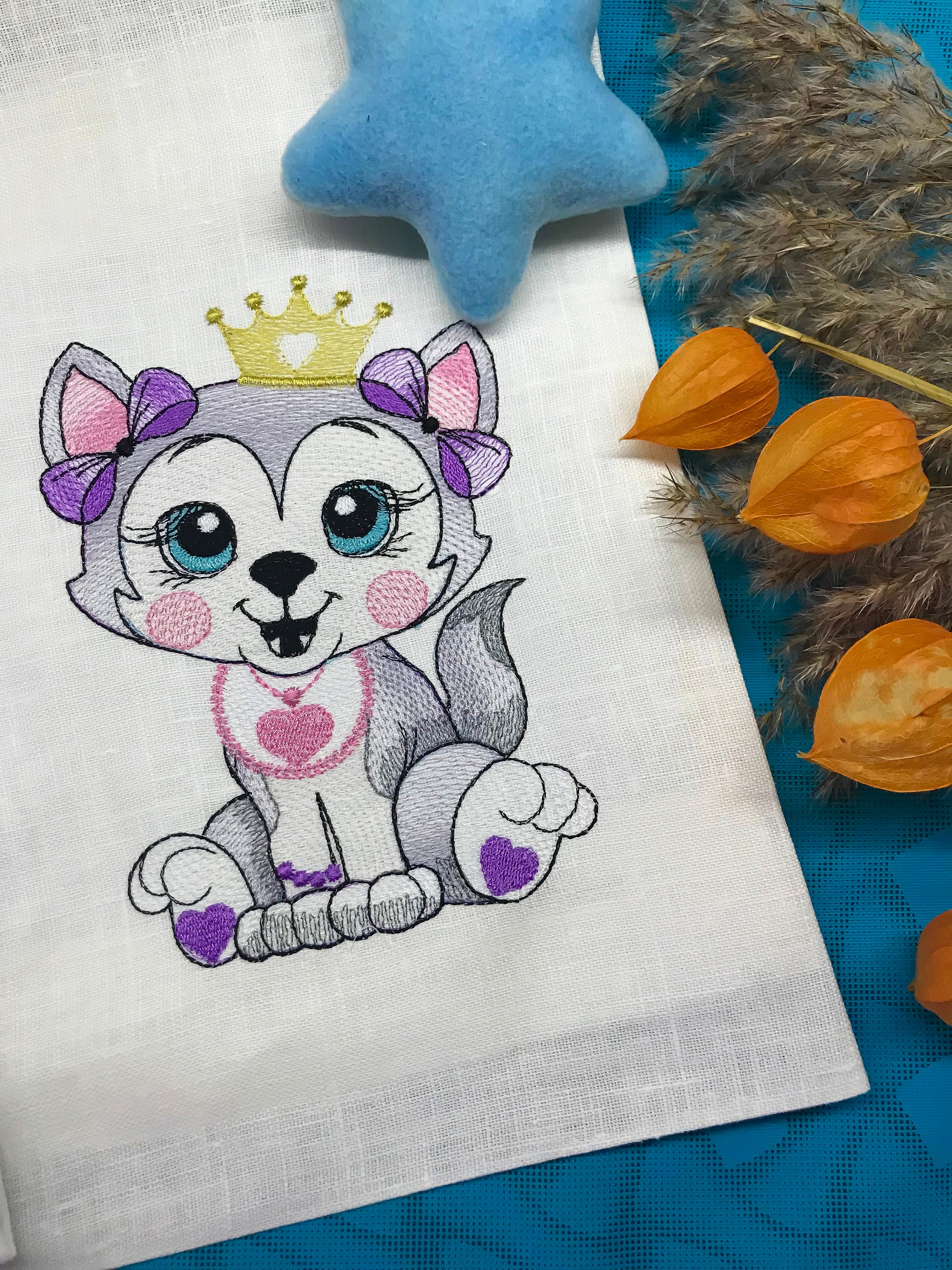 Cute Wolf Machine Embroidery Design Toy Babies Series 3 Sizes - Etsy