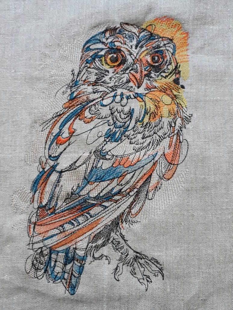 Cute Owl Machine Embroidery Design 4 Sizes to Download 2 Ways - Etsy
