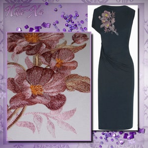 Pink Flowers Machine Embroidery Design. Pink Dreams Flower Bouquet. 2 ...