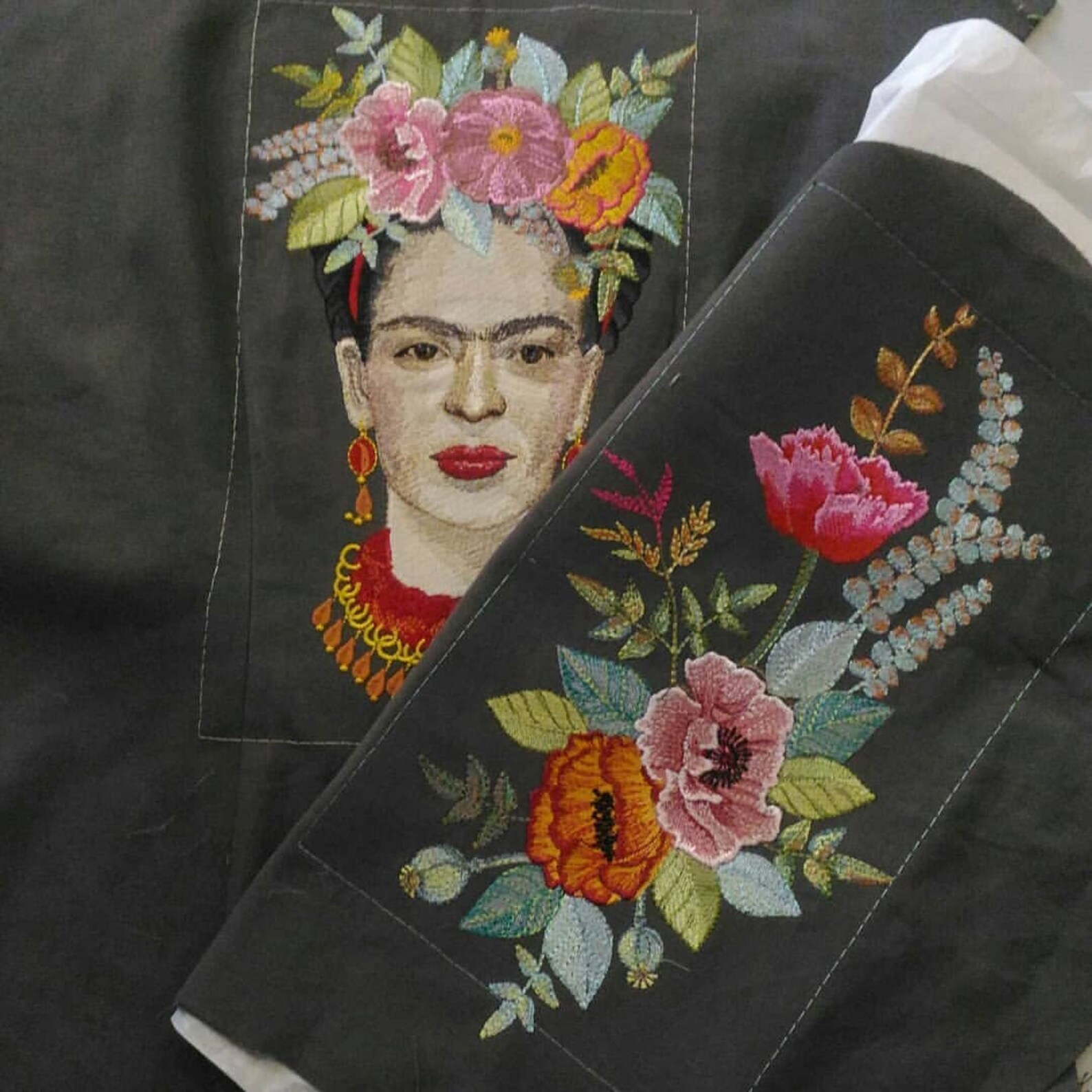 Frida Kahlo. Machine Embroidery Design. Face Head With Flower Head ...