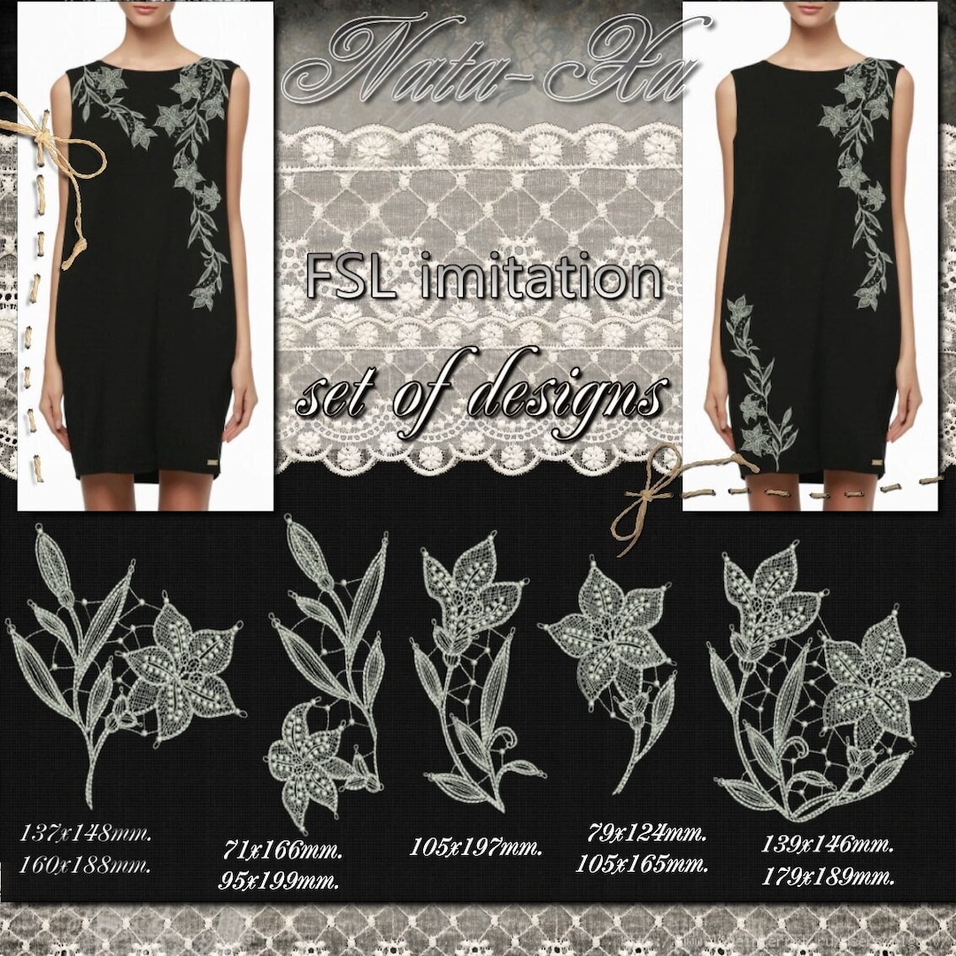 Lilies Machine Embroidery Designs Set of 10 Designs Fit 6x9" (150x225 ...