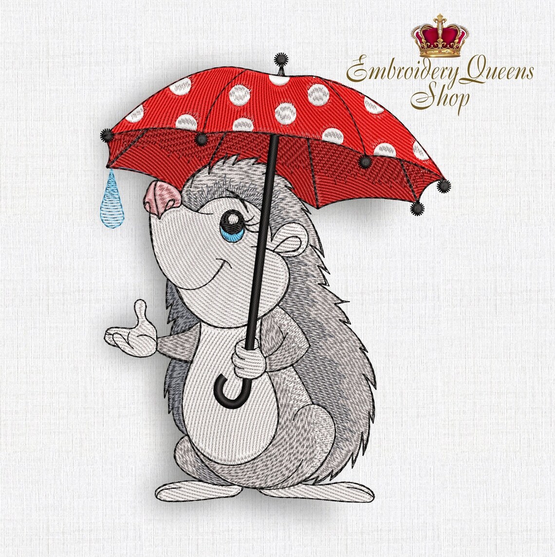 Hedgehog With Toadstool Mushroom Umbrella in the Rain Machine - Etsy