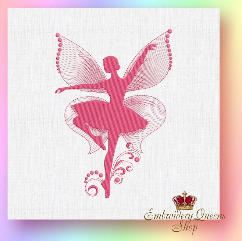 Ballerina Machine Embroidery Design 3 Sizes to Download Ballet Dancer ...