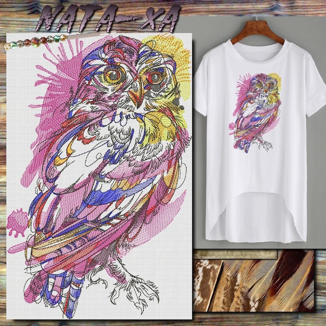 Cute Owl Machine Embroidery Design 4 Sizes to Download 2 Ways to ...