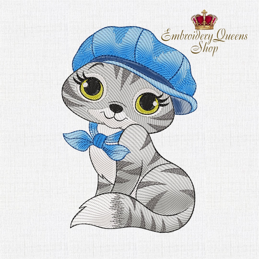 Baby Cat Boy Machine Embroidery Designs Instant Download in 2 Sizes for ...