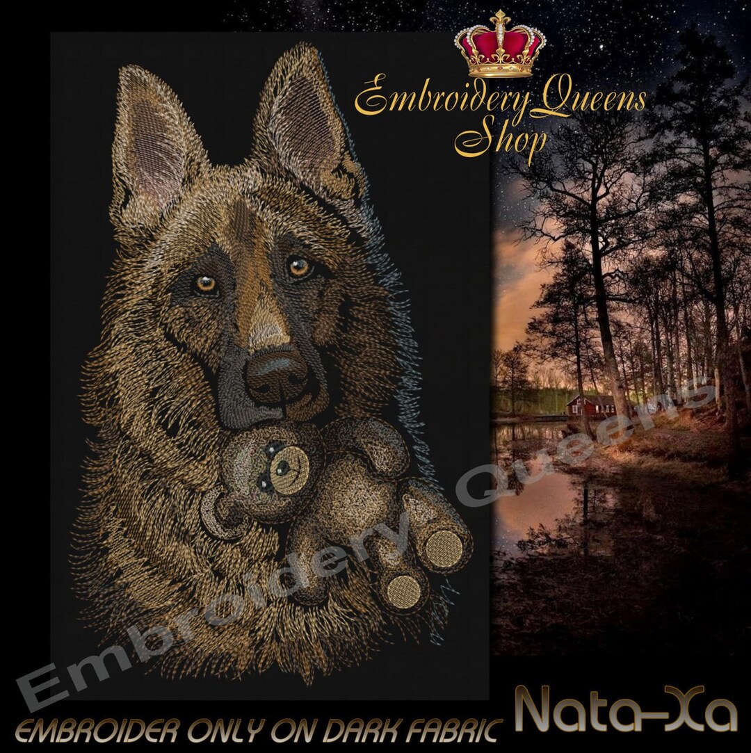 German Shepherd Puppy Machine Embroidery Design 6 Sizes to Download Fit ...