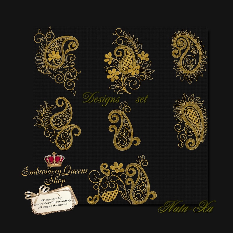 Paisley Embroidery - Etsy