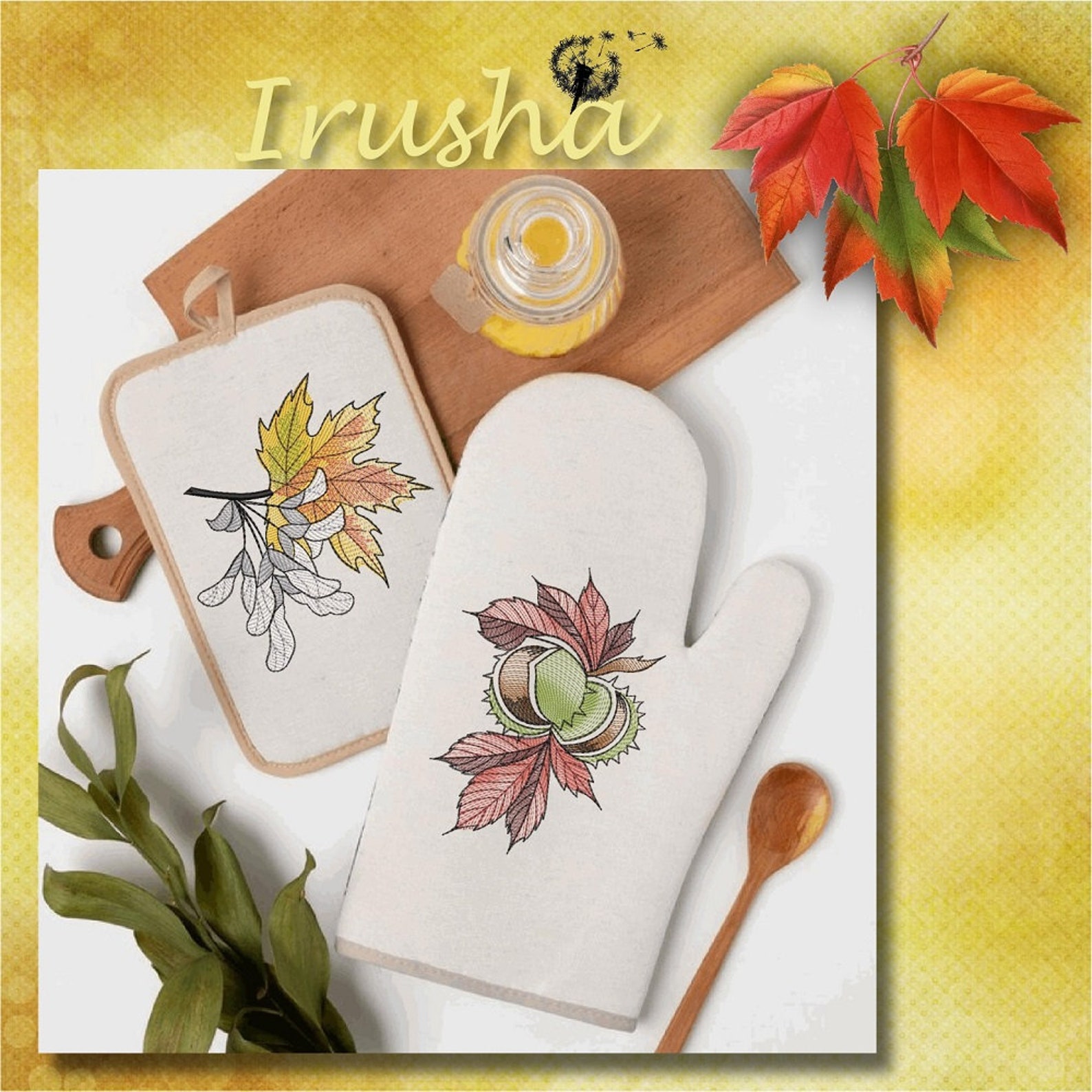 Chestnut Leaf Machine Embroidery Designs Instant Download Small Hoop ...