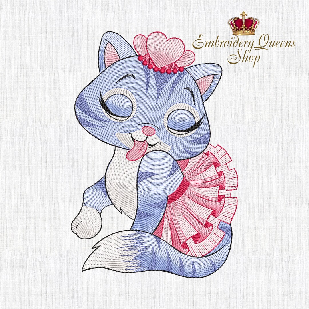 Baby Cat Girl Machine Embroidery Designs Instant Download in 2 Sizes ...