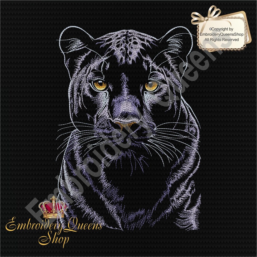 Black Panther Machine Embroidery Design 6 Sizes to Download Fit 6.5x9 ...