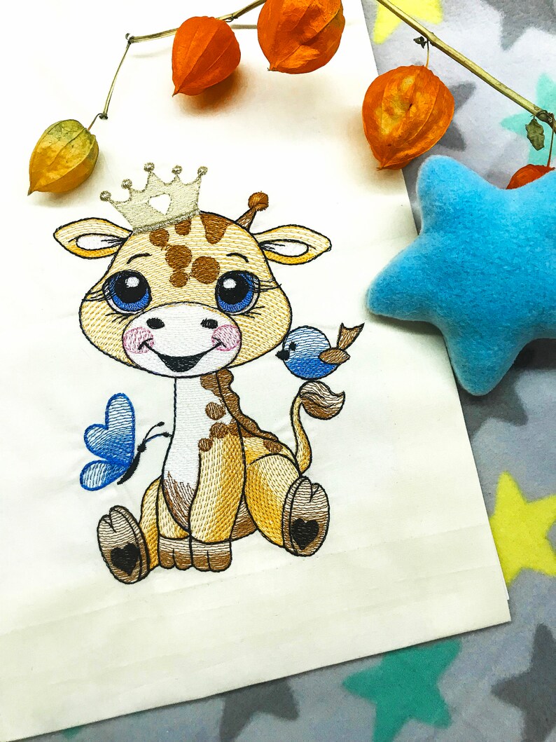 Baby Giraffe Machine Embroidery Design Safari Babies Series 3 - Etsy