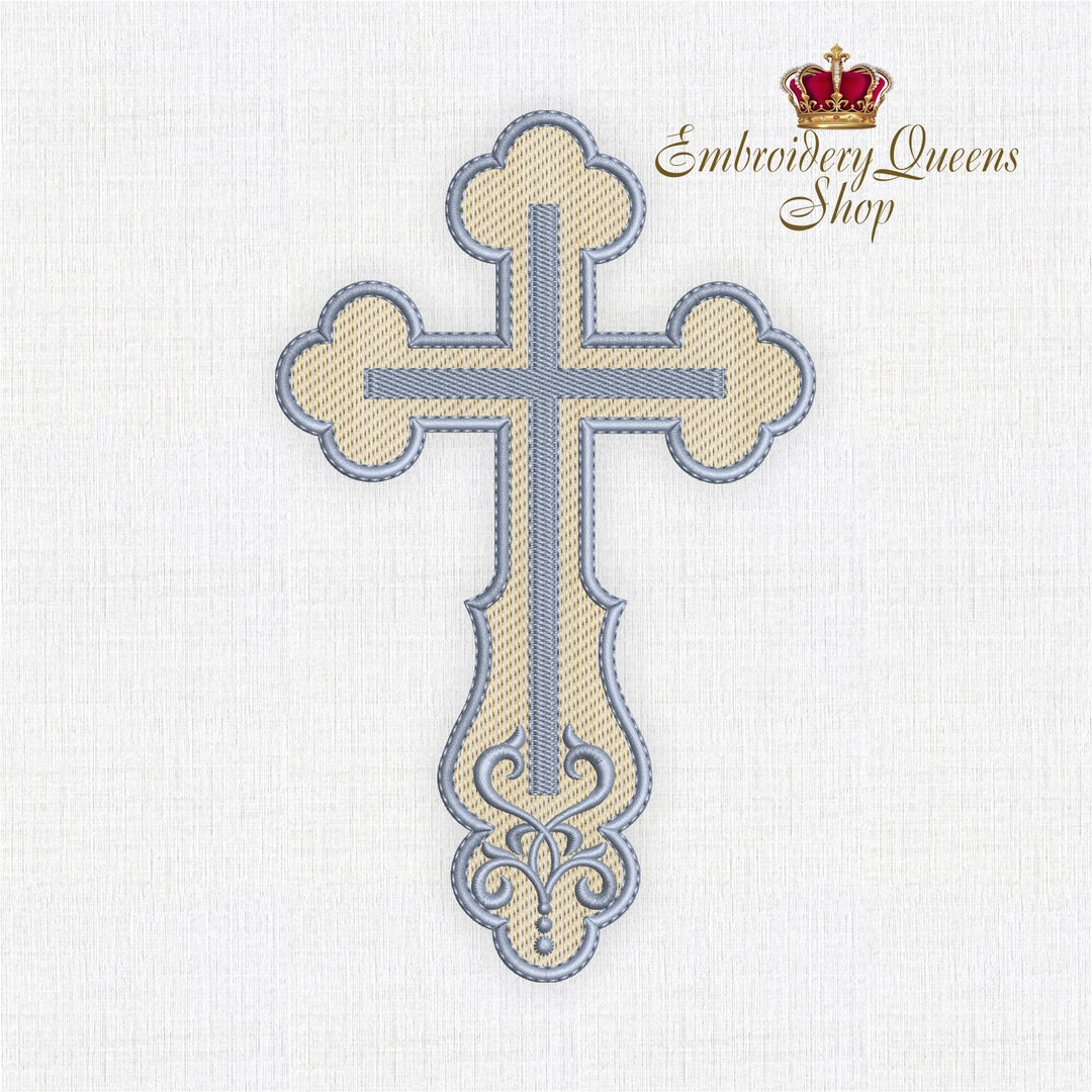 Cross Machine Embroidery Design. 4 Sizes to Download. Fit 5x7" (130x180 ...