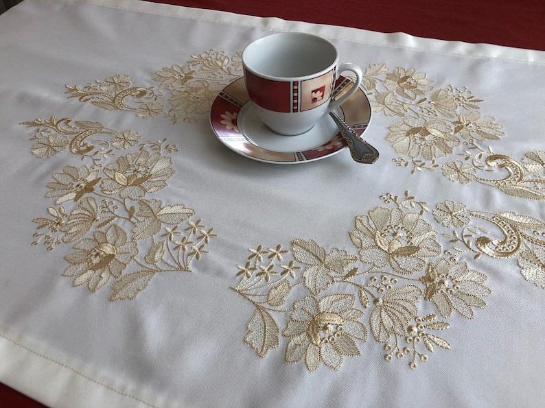 Flower Corner Machine Embroidery Design. Lace Imitation. 4 Sizes to ...