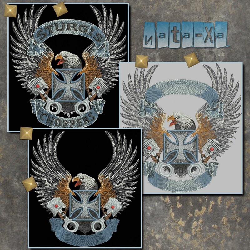 Eagle 2. Eagle Crest With Cross Machine Embroidery Design Size - Etsy