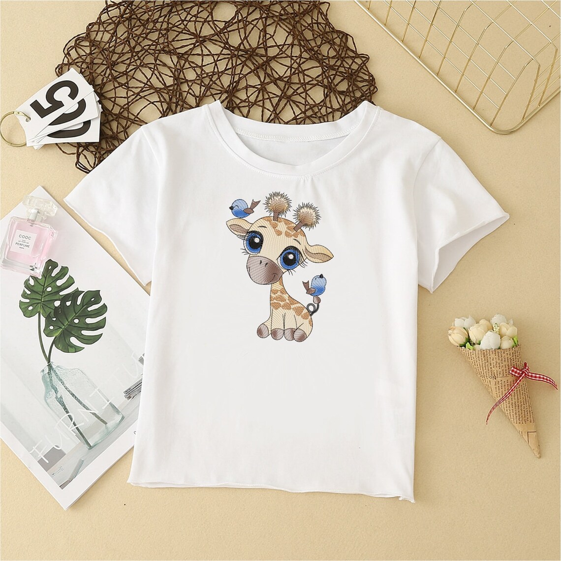 Boy Giraffe Machine Embroidery Designs for Baby Children - Etsy