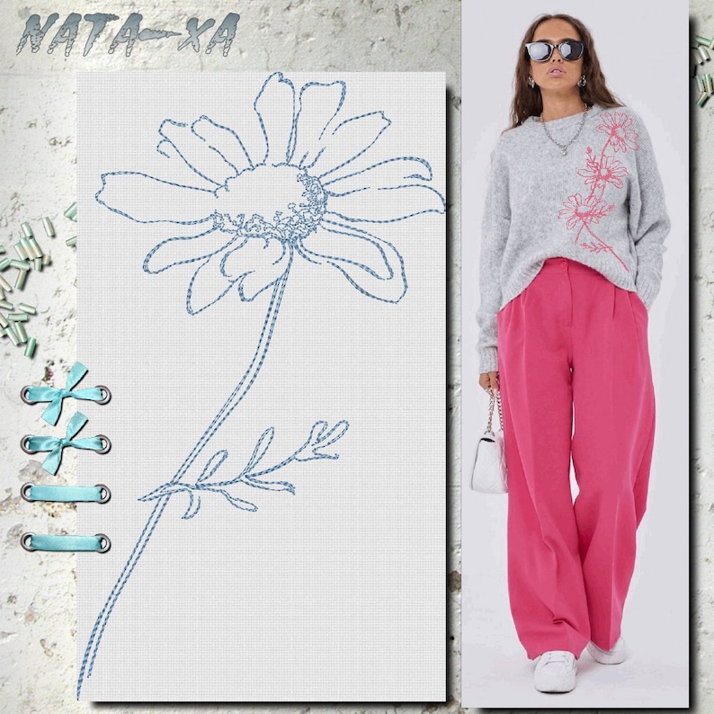 City Daisy Machine Embroidery Design Set City Scape Series Fit 5.6x8 ...