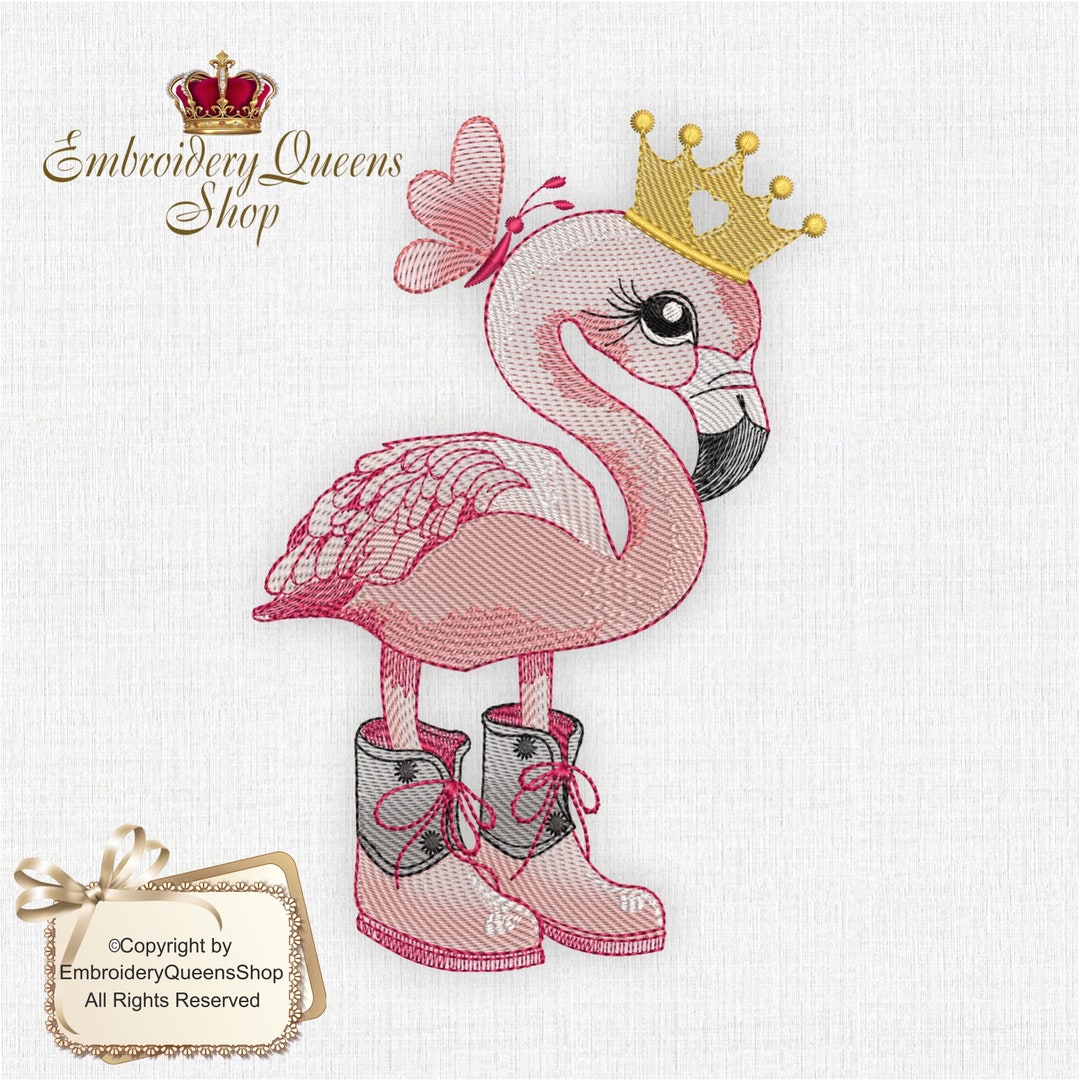 Baby Flamingo Machine Embroidery Design Bird Babies Series 3 Sizes to ...