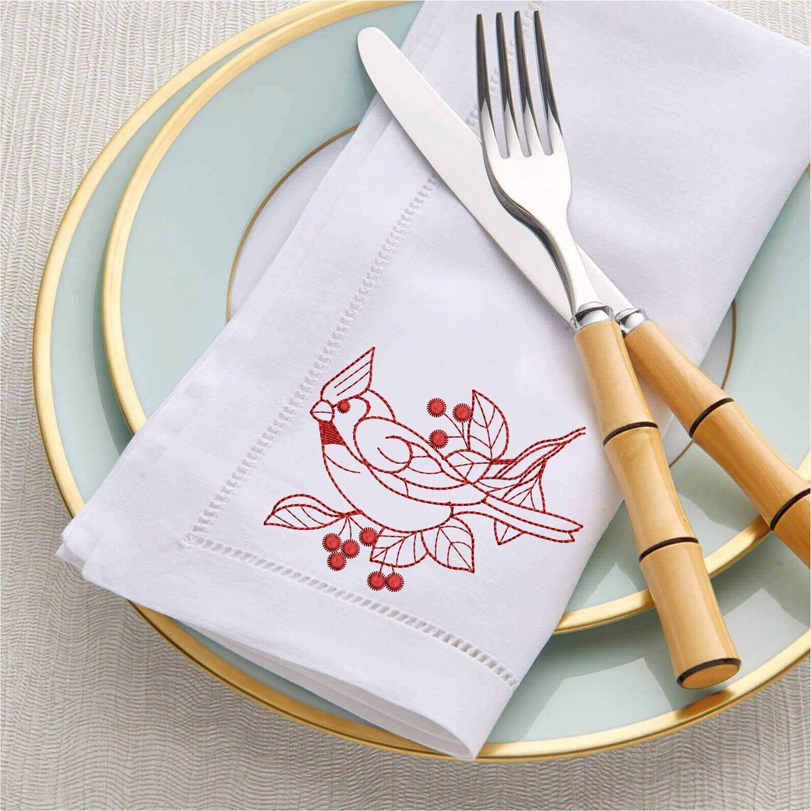 Cute Cardinal Bird on a Branch Lace Imitation Outlines Machine - Etsy