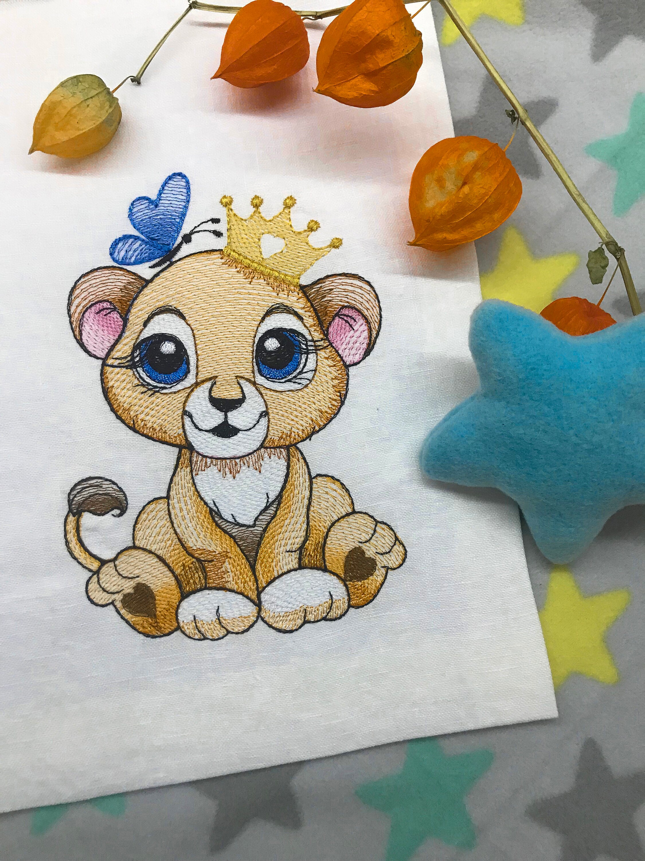 Baby Lion Machine Embroidery Design Lion King Crown 3 Sizes to - Etsy UK