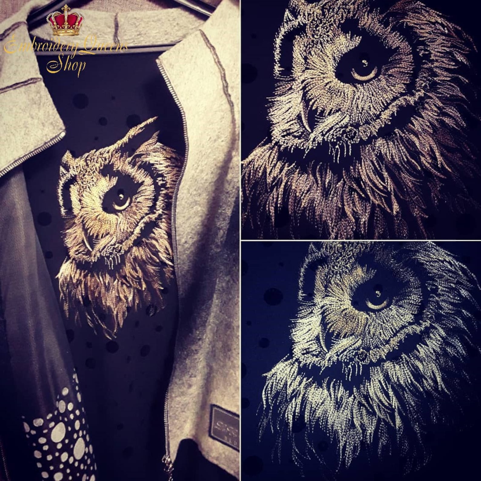 Owl Machine Embroidery Designs in the Night Series Realistic 5 - Etsy