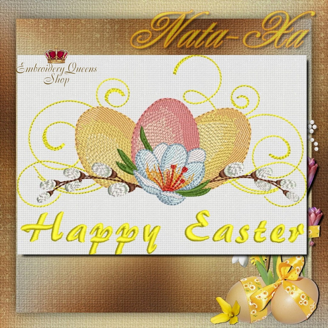 Easter Eggs Machine Embroidery Design 3 Sizes to Download Fit 5x7 ...