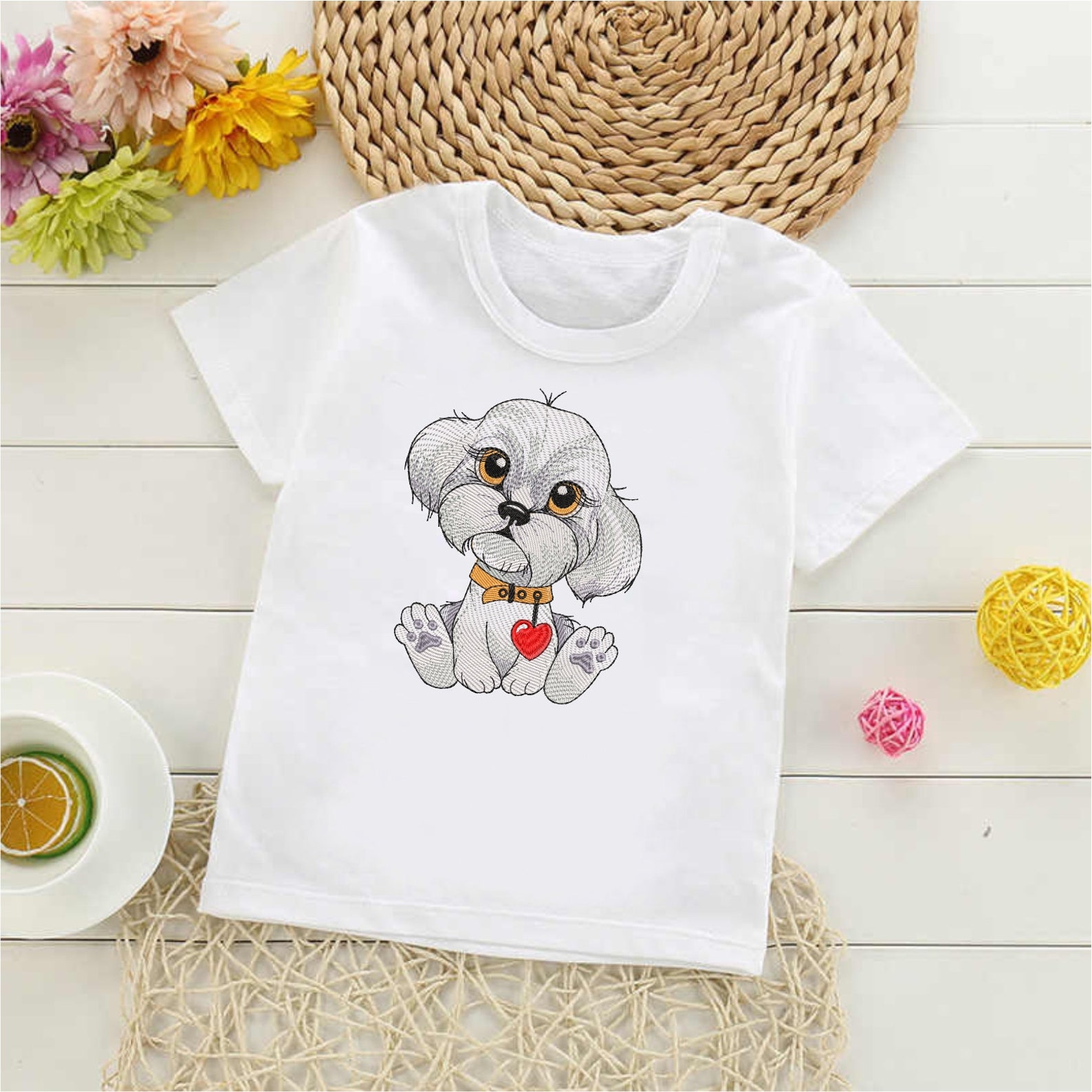 Puppy Dog Machine Embroidery Designs Cute Baby Maltese Instant Download ...