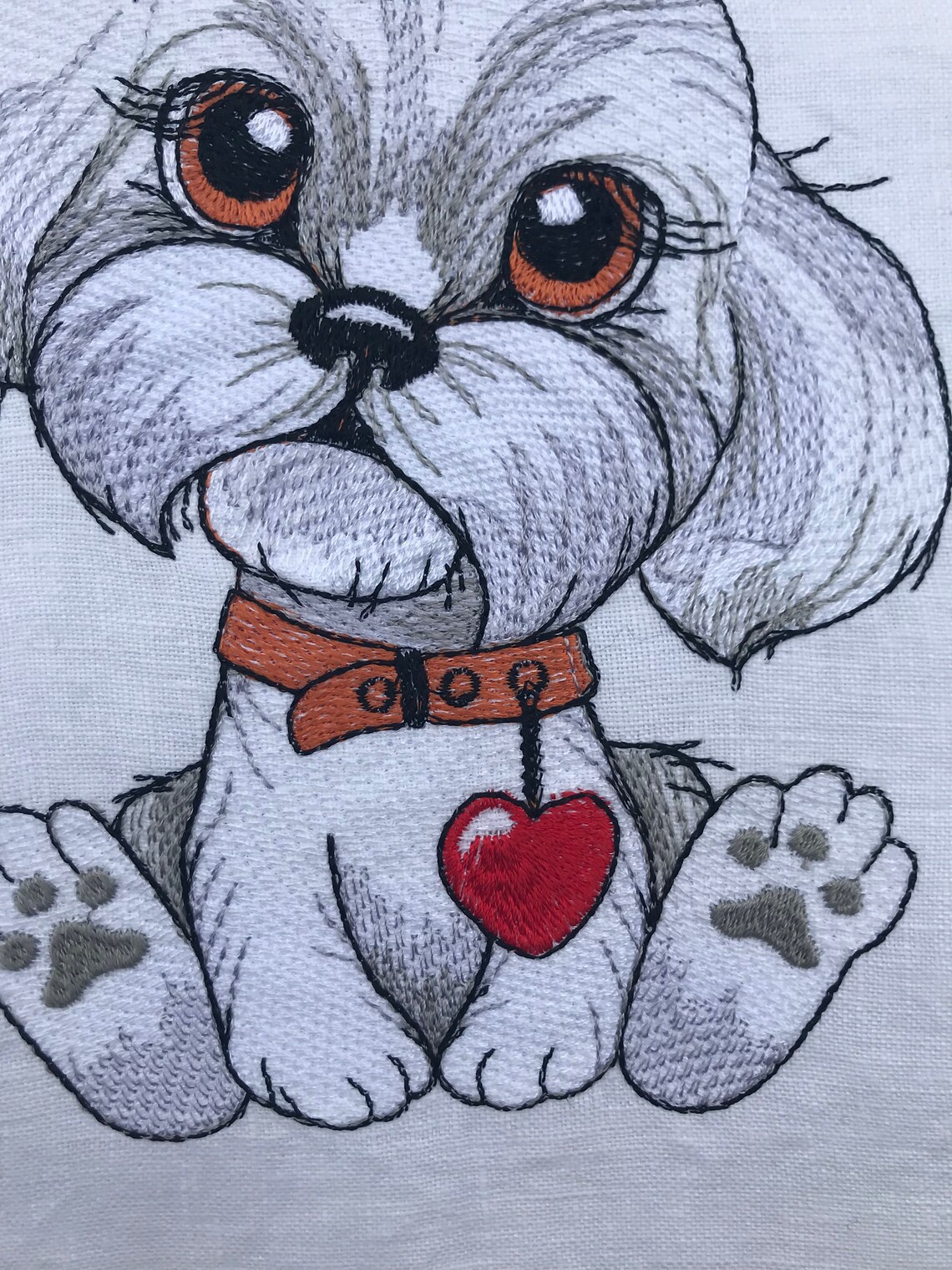 Puppy Dog Machine Embroidery Designs Cute Baby Maltese Instant - Etsy