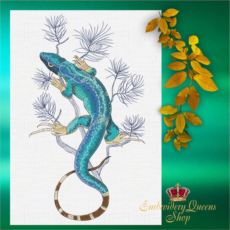 Lizard Dragon Machine Embroidery Designs Instant Download 3 - Etsy