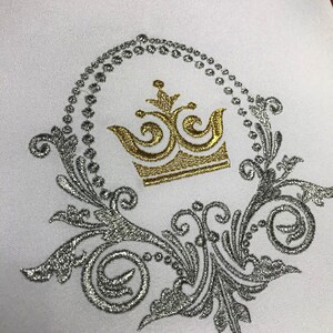 Crown Monogram Frame Machine Embroidery Design Set: Crown + Frame ...