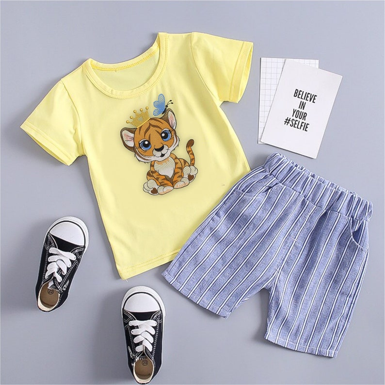 Cute Baby Tiger Machine Embroidery Design Crown 3 Sizes to - Etsy