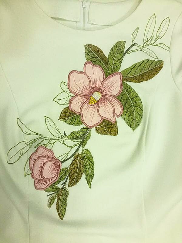 Magnolia Machine Embroidery Design Applique + Embroidery 4 Sizes to ...